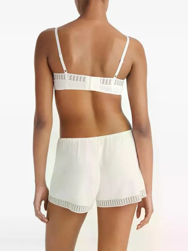ERES Sylvie Graphic Lace-trim Shorts - White