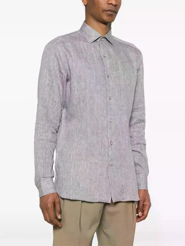 Zegna Oasi Lino Shirt - Grey