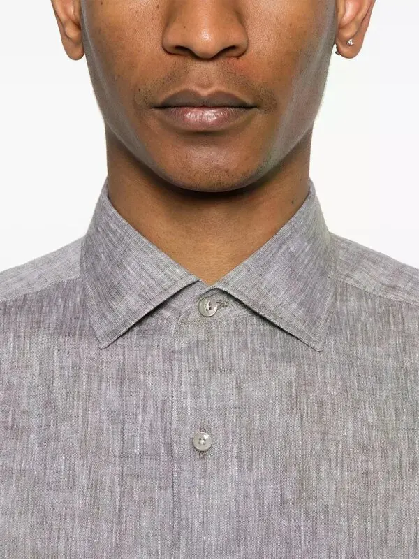 Zegna Oasi Lino Shirt - Grey