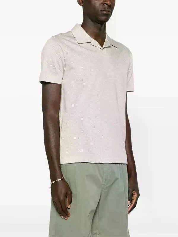 Canali Camp-collar Cotton Polo Shirt