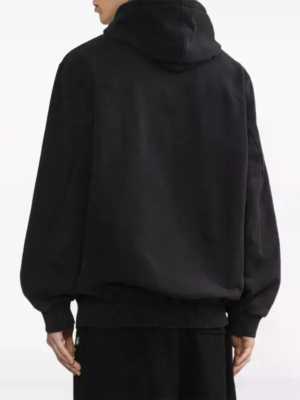 DOUBLET Embroidered Cotton Hoodie - Black