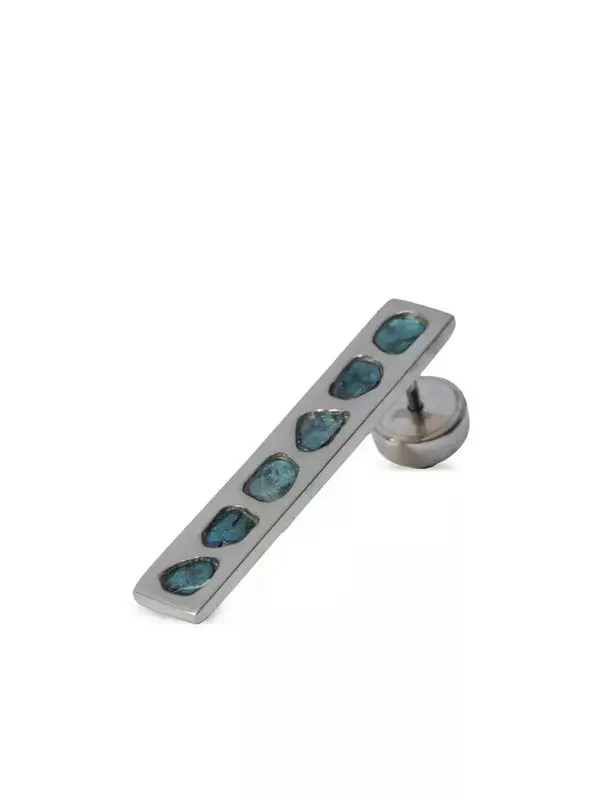 PARTS OF FOUR Embellished Plate Earring - Silver