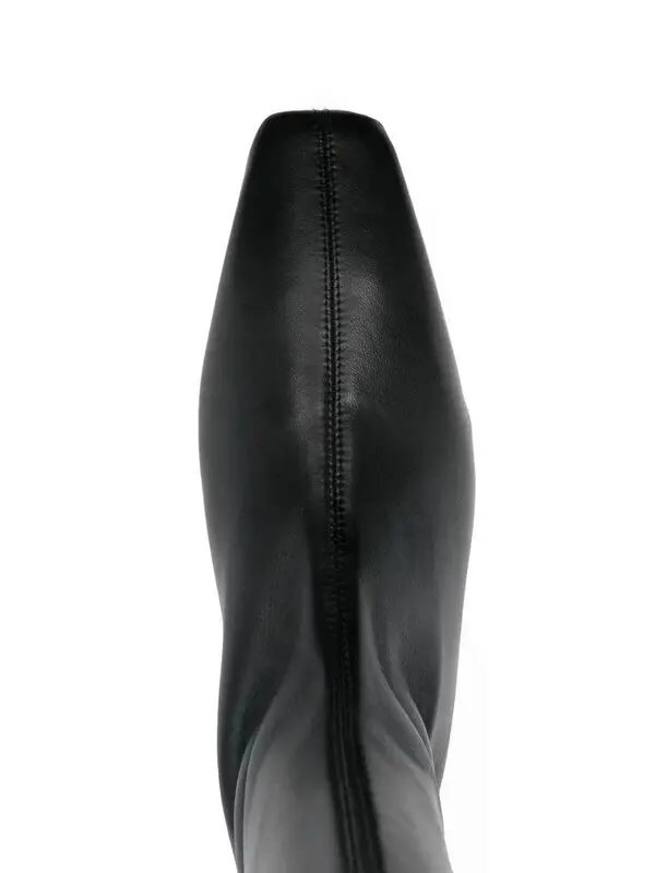 TOTEME Leather Sock Boots - Black