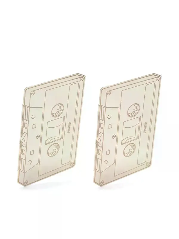 AMBUSH Cassette Tape Drop Earrings - Silver