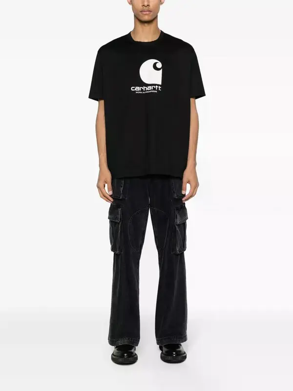 Junya Watanabe X Carhartt Logo-print Cotton T-shirt