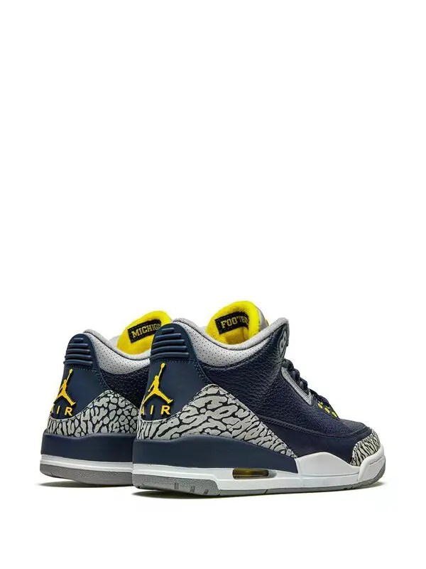 JORDAN Air 3 Retro Pe Michigan Sneakers - Black