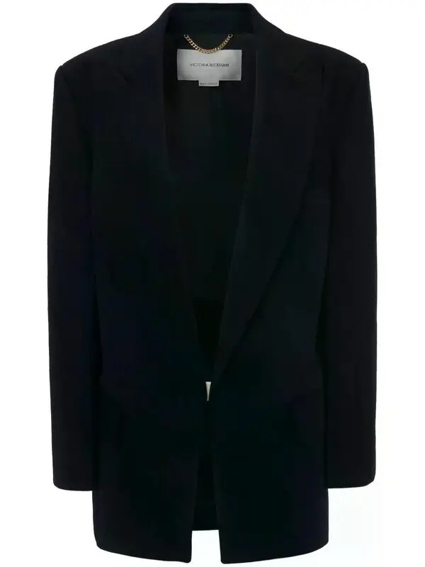 Victoria Beckham Wool-cashmere Peak-lapel Blazer - Blue