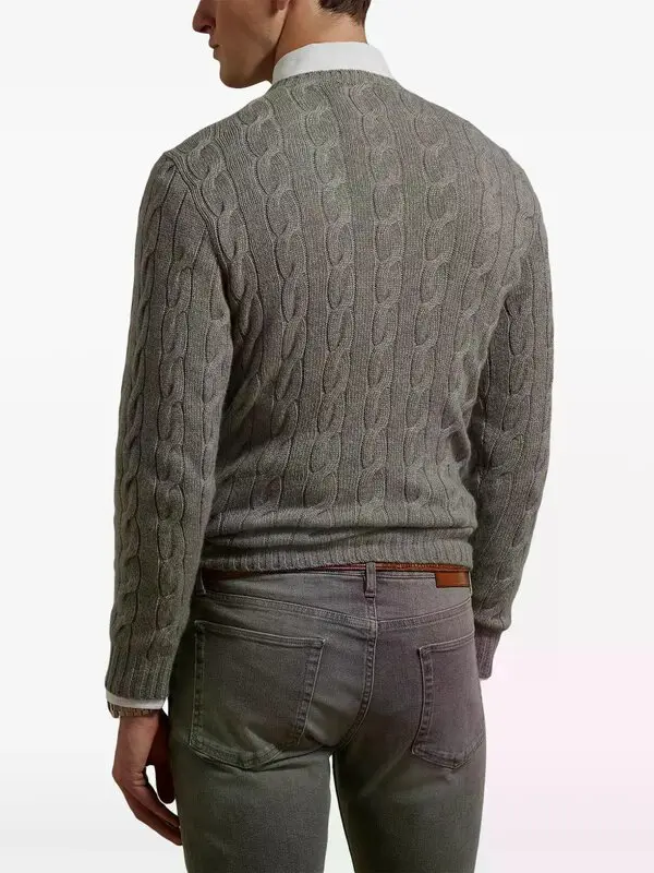 Ralph Lauren Purple Label Cable Knit Cashmere Sweater