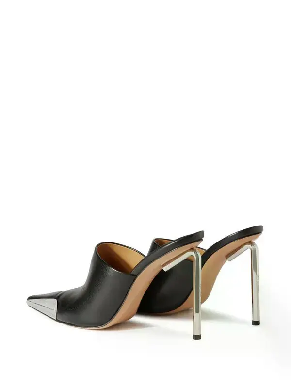 Off-White Allen Frame Leather Mules With Metal Toecap