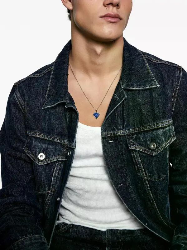 Mateo Pentagon Lapis Pendant Necklace