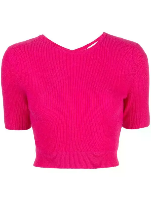LISA YANG Josefina Cashmere Cut-out Top - Pink