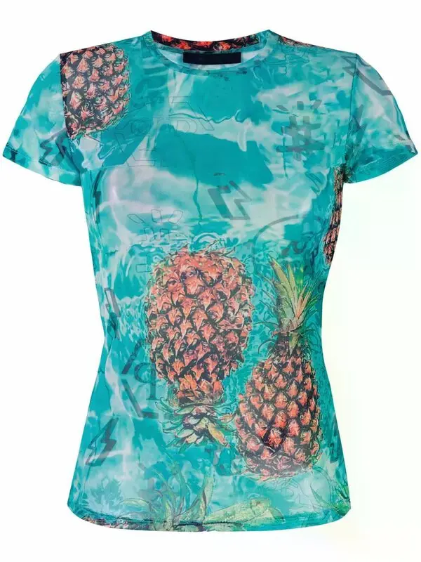 Philipp Plein Graphic Print Short-sleeve T-shirt - Blue