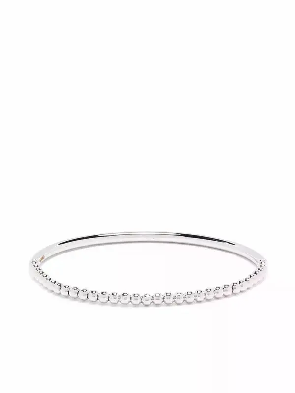 PRAGNELL 18kt White Gold Bohemia Bangle With Bead Detailing - Silver