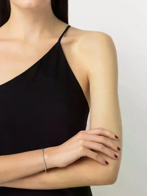 PRAGNELL 18kt White Gold Bohemia Bangle With Bead Detailing - Silver