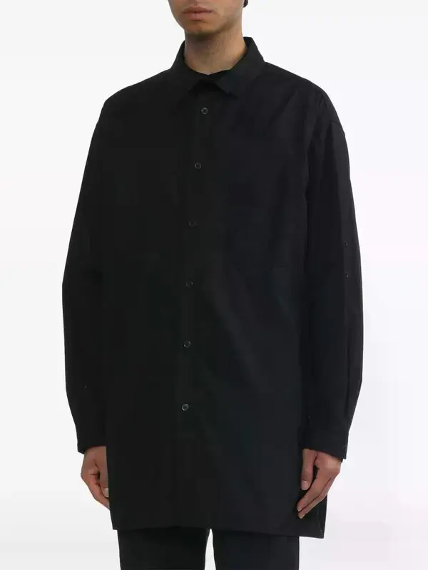 Yohji Yamamoto Layered-collar Cotton Shirt