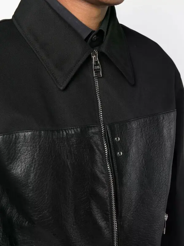 Alexander McQueen Panelled Zipped Bomber Jacket