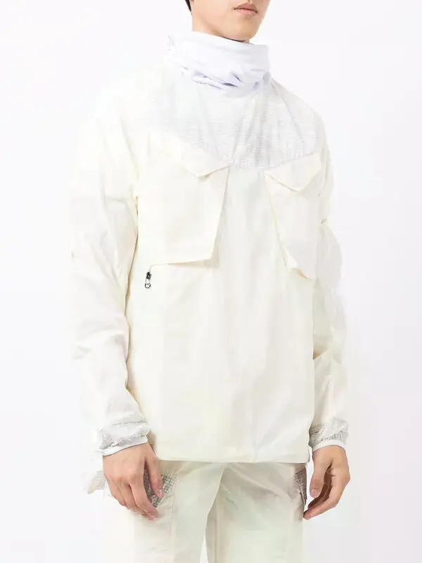 MAHARISHI Pullover Funnel-neck Jacket - White