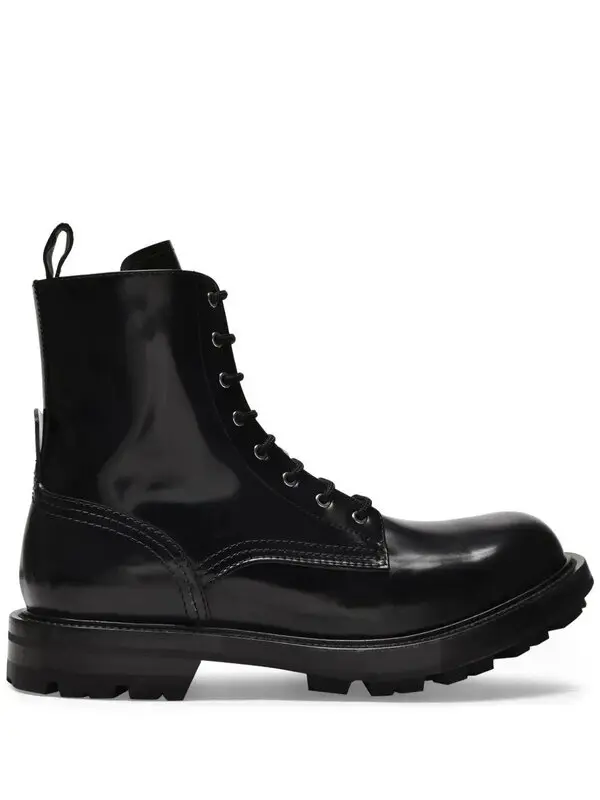 Alexander McQueen High-shine Ankle Boots