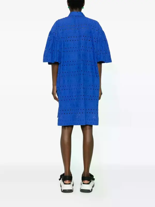 Karl Lagerfeld Embroidered Organic Cotton Shirt Dress
