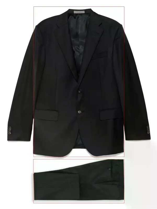 Corneliani Virgin-wool Single-breasted Suit - Black