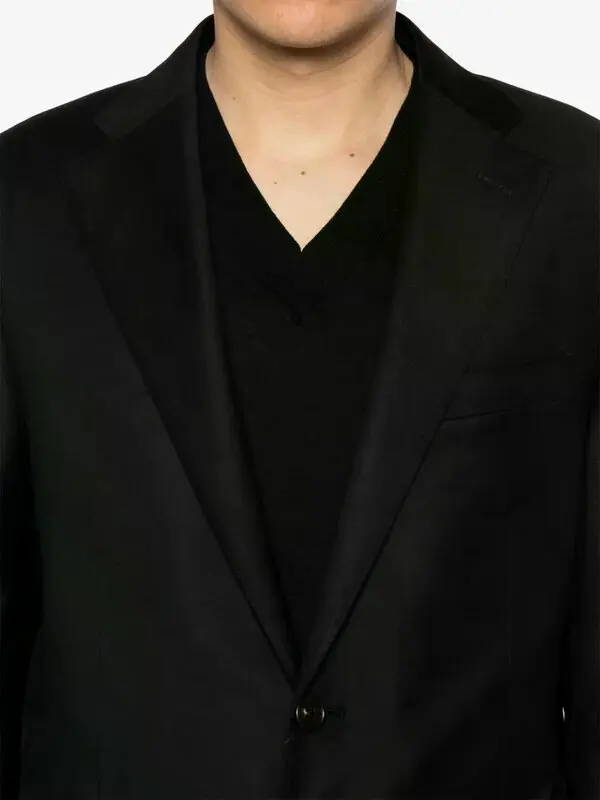 Corneliani Virgin-wool Single-breasted Suit - Black
