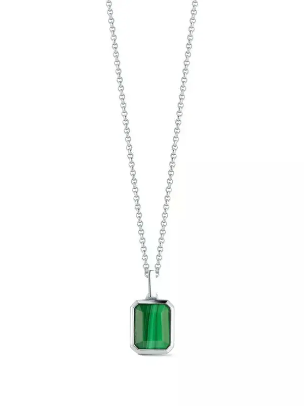 Mateo Emerald-cut Malachite Necklace