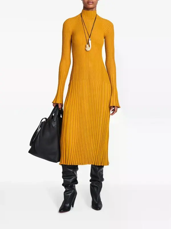 Proenza Schouler Ribbed Roll-neck Midi Dress