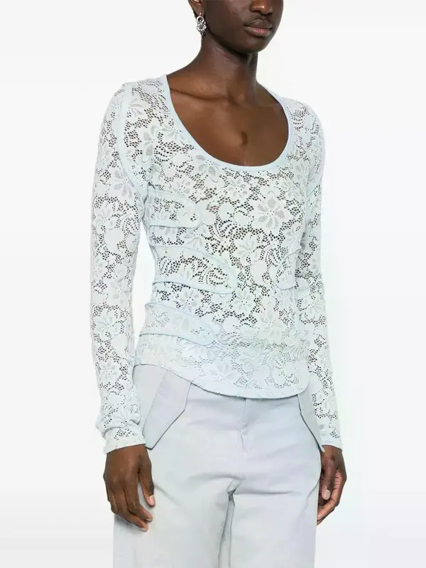 Eckhaus Latta Alice Floral-lace Top