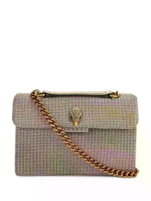 Kurt Geiger Mini Kensington Houndstooth Tote - Neutrals