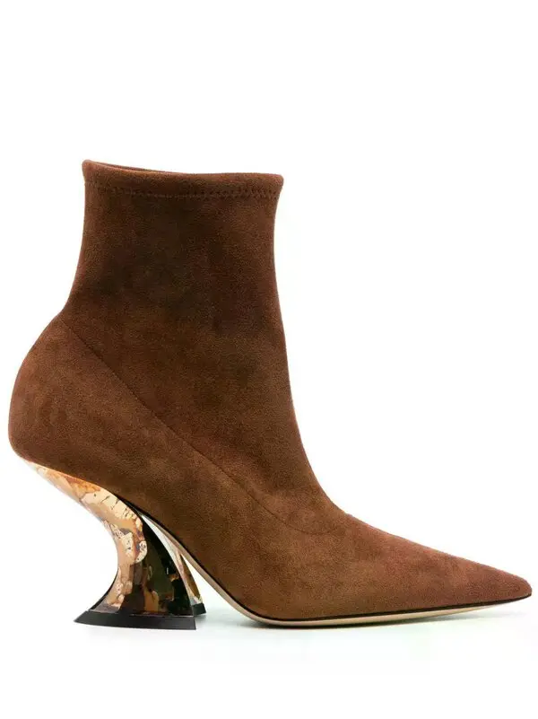 Casadei Elodie 85mm Ankle Boots - Brown