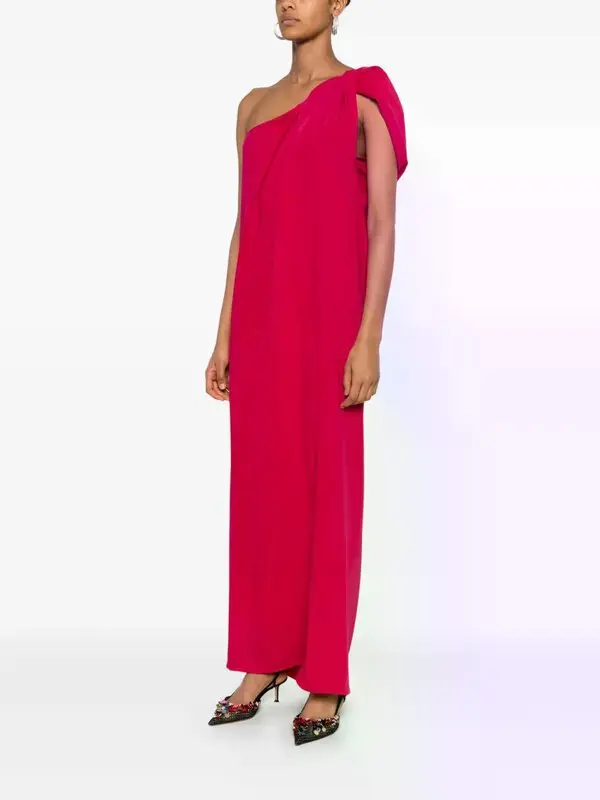 P.a.r.o.s.h One-shoulder Midi Dress With Twist Detailing - Red