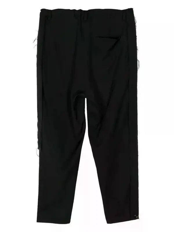 Y’s Wool Raw Edge Tapered Trousers