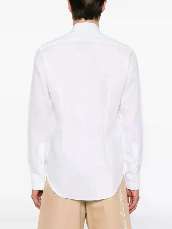 Eleventy Slub-texture Linen Shirt