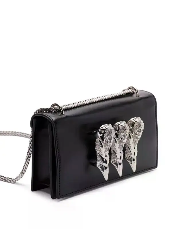 Philipp Plein Small Leather Shoulder Bag With Eagle Head Charm