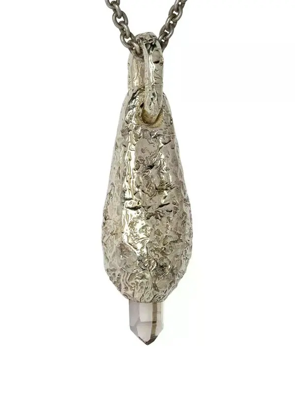 PARTS OF FOUR Chrysalis Pendant Necklace With Quartz Stone - Silver