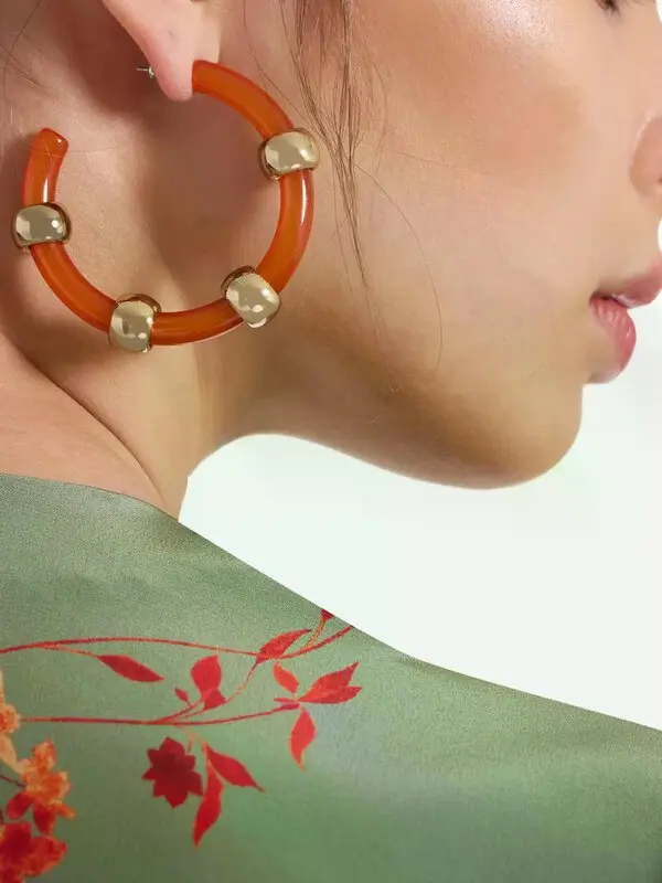 La DoubleJ Studded Hoop Earrings