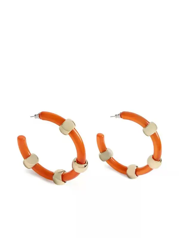 La DoubleJ Studded Hoop Earrings