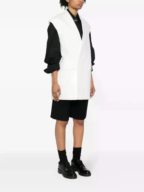 JIL SANDER V-neck Oversized Gilet