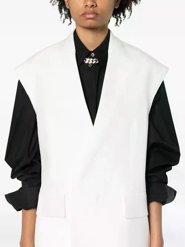JIL SANDER V-neck Oversized Gilet