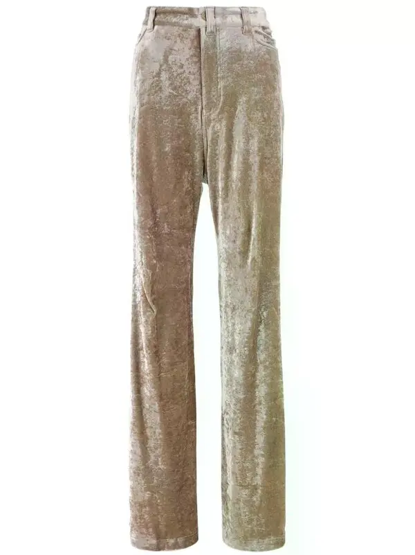 Balenciaga Velvet Wide-leg Trousers - Neutrals