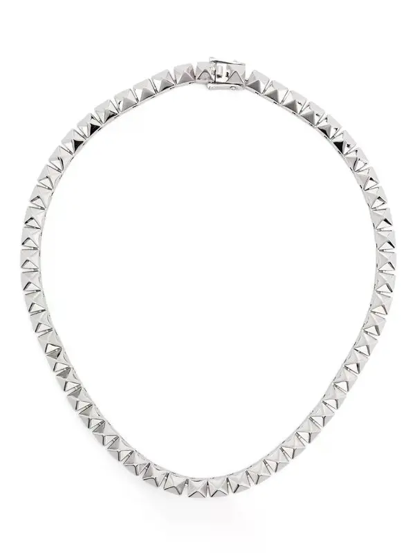 Eddie Borgo Tone Pyramid Studded Necklace