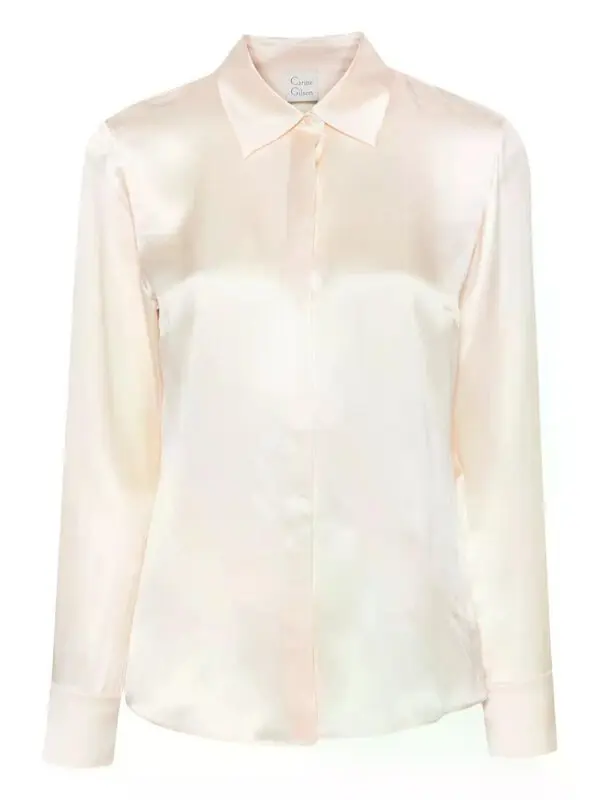 Carine Gilson Long-sleeve Silk Pyjama Top - Pink