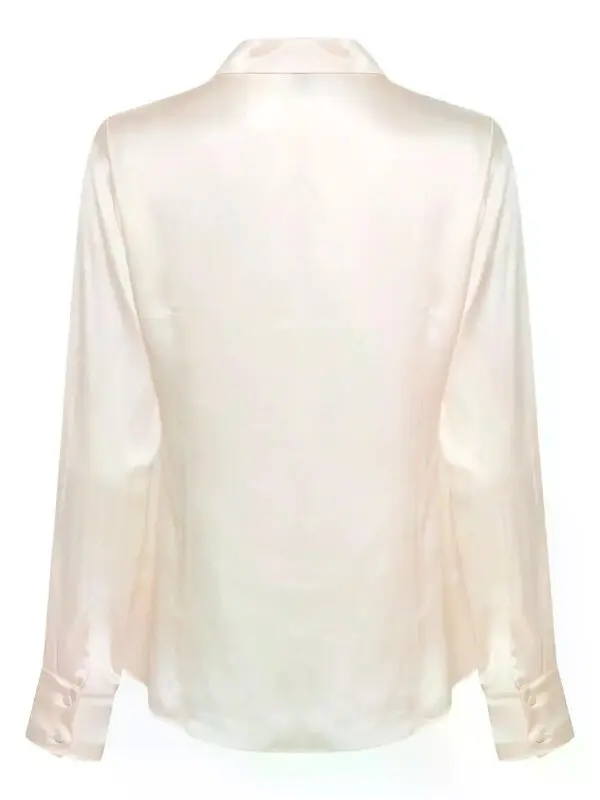 Carine Gilson Long-sleeve Silk Pyjama Top