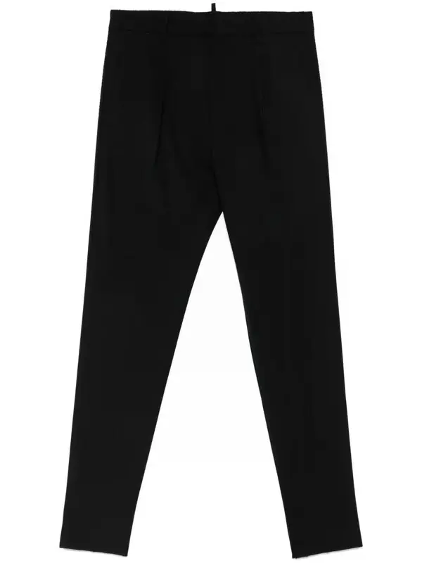 Dsquared2 Tapered Pleated Trousers - Black