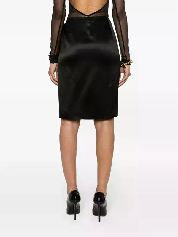 Saint Laurent Knot-detailing Silk Skirt