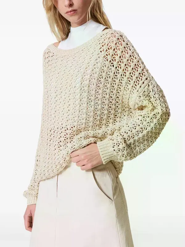 TWINSET Open-knit Jumper With Ribbed Trim