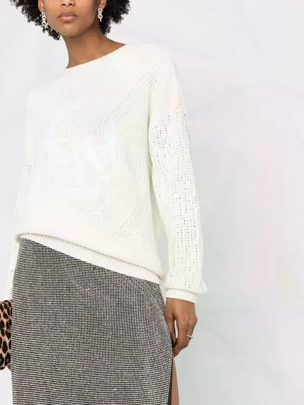 Philipp Plein Crystal-embellished Knitted Jumper - Neutrals