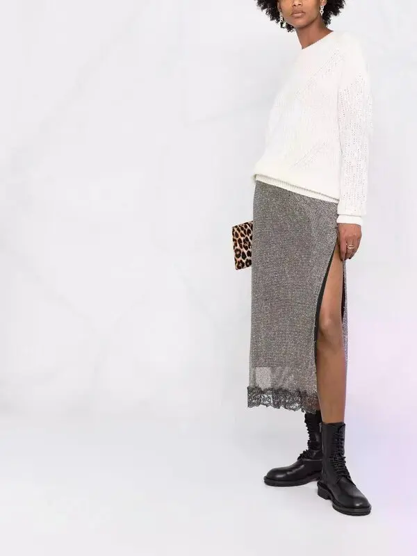 Philipp Plein Crystal-embellished Knitted Jumper - Neutrals