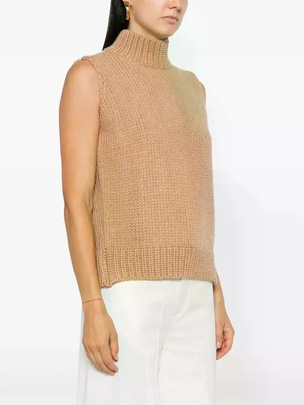 Fabiana Filippi Cashmere Cut-out Sleeveless Knit