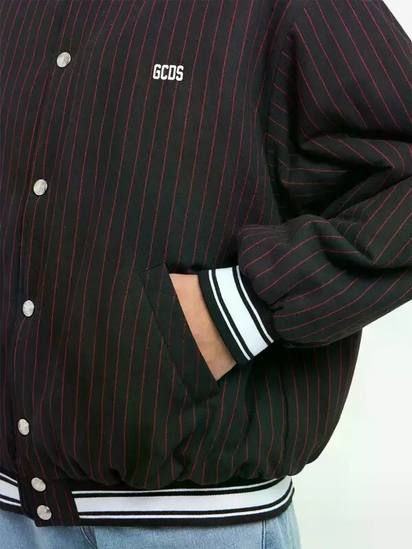 Gcds Pinstripe Bomber Jacket
